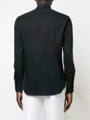 BILLIONAIRE Silver Cut Long-sleeved Shirt - Black