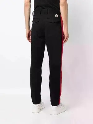Moncler Tapered Trousers With Side Stripe Detailing