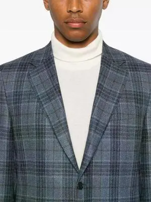 Canali Checked Single-breasted Blazer