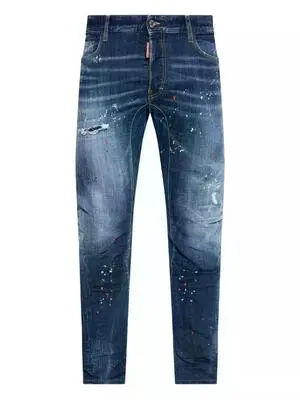 Dsquared2 Tidy Biker Cotton Jeans - Blue