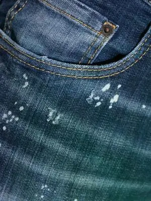 Dsquared2 Tidy Biker Cotton Jeans - Blue