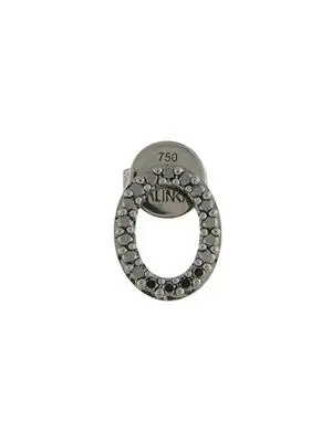 ALINKA 18kt White Gold Cloud Diamond Stud Earring - Black