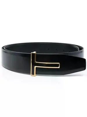 TOM FORD Logo-plaque Buckle Belt - Black