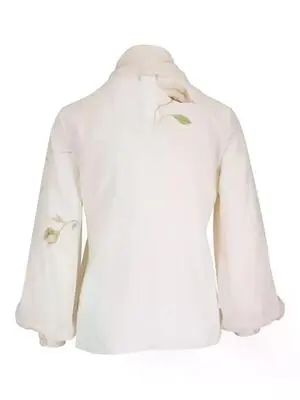 Akris Floral-embroidered Blouse