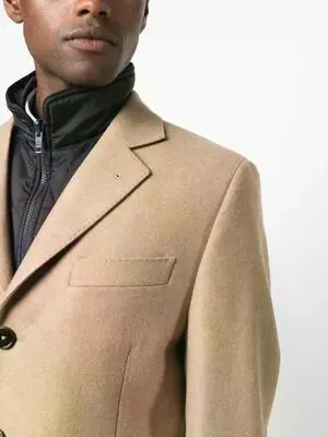 FAY Single-breasted Layered Coat - Neutrals