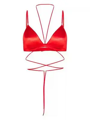 MAISON CLOSE French Kiss Triangle Bra - Red