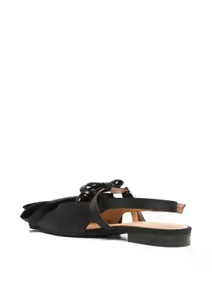 GANNI Slingback Ballerina Flats With Bow Detailing
