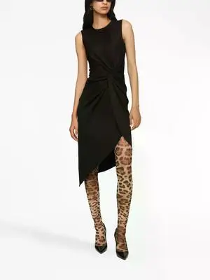 Dolce & Gabbana Draped Sleeveless Midi Dress