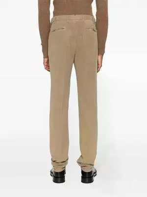 Incotex Tapered-leg Velour Trousers - Neutrals