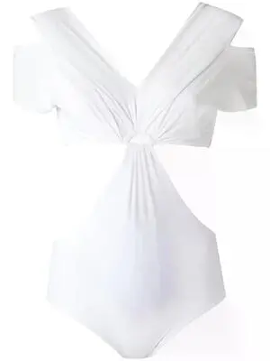 AMIR SLAMA Paneled Swimsuit - White