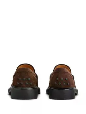 TOD'S Suede Penny Slot Loafers