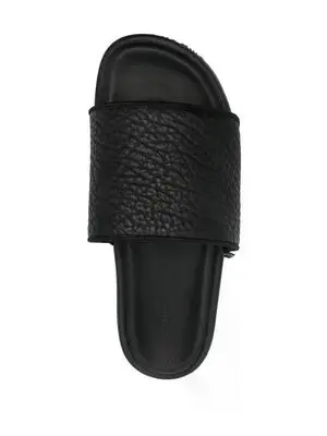 Y3 Pebbled Open-toe Slides - Black