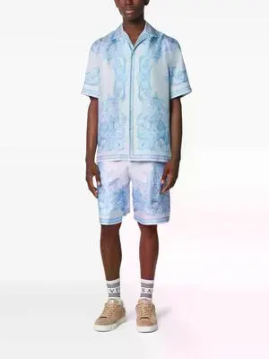 Versace Barocco-print Shorts - Grey