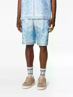 Versace Barocco-print Shorts - Grey