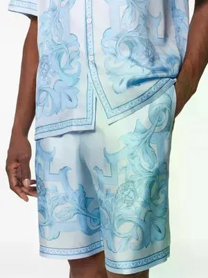 Versace Barocco-print Shorts - Grey