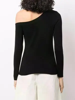 PAULA Cold-shoulder Knit Jumper - Black