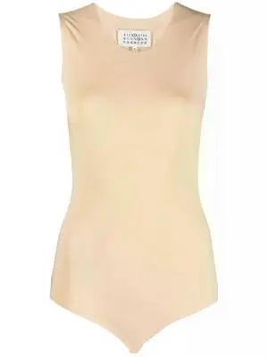 MAISON MARGIELA Sleeveless Bodysuit - Neutrals
