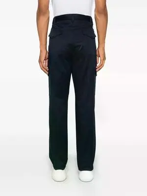 Moncler Logo-patch Straight-leg Trousers - Blue