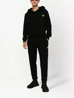 Dolce & Gabbana Wool-cashmere Track Pants - Black
