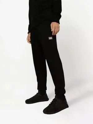 Dolce & Gabbana Wool-cashmere Track Pants - Black