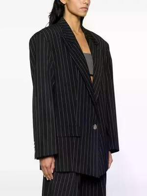 Attico Glen Pinstripe Single-breasted Blazer