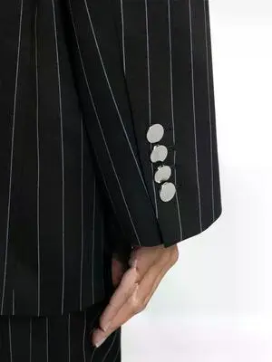 Attico Glen Pinstripe Single-breasted Blazer