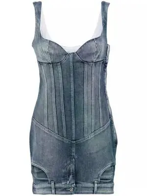 Off-White Upside Down Denim Dress - Blue