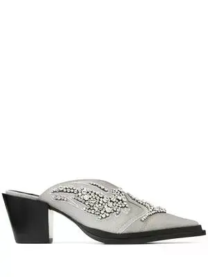 JIMMY CHOO Cece 60mm Glitter Mules