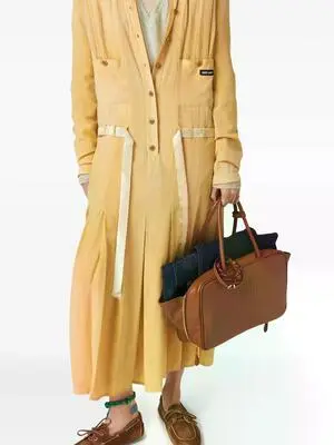 Miu Miu Beau Large Leather Tote Bag - Brown