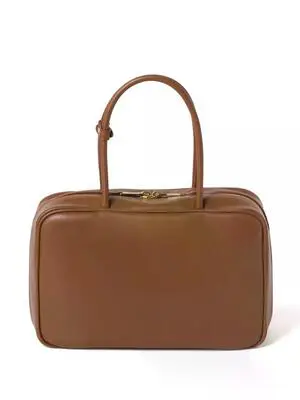 Miu Miu Beau Large Leather Tote Bag - Brown