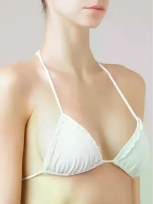 AMIR SLAMA Ruffled Trim Triangle Bikini Top