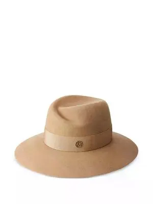 MAISON MICHEL Virginie Fedora Hat - Neutrals