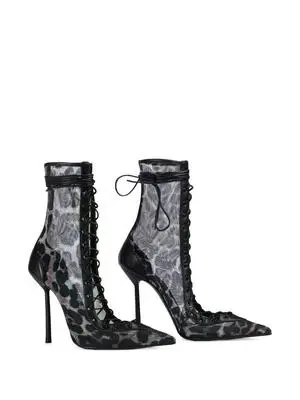 LE SILLA 120mm Colette Leopard Print Boots