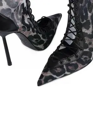 LE SILLA 120mm Colette Leopard Print Boots