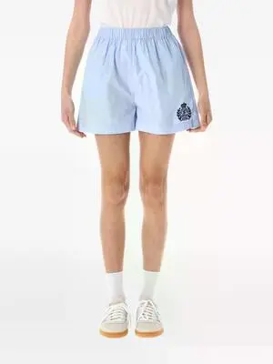 SPORTY & RICH Crest-embroidered Shorts