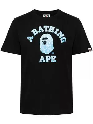 A BATHING APE Logo Print T-shirt Black