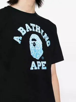 A BATHING APE Logo Print T-shirt - Black