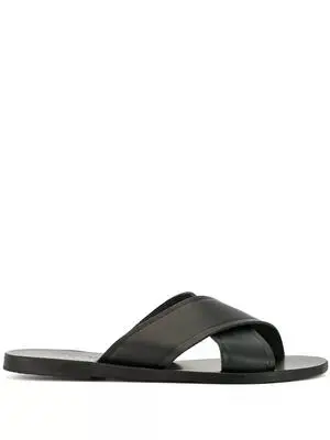 ANCIENT GREEK SANDALS Thais Crossover Sandals - Black