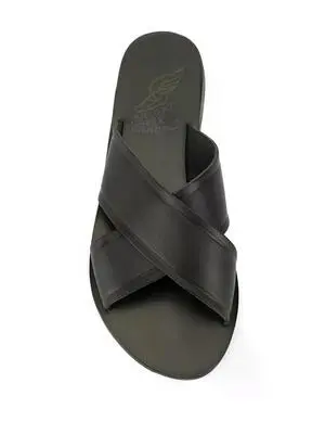 ANCIENT GREEK SANDALS Thais Crossover Sandals - Black