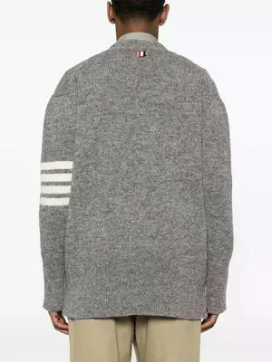 Thom Browne 4-bar Mélange Wool Cardigan