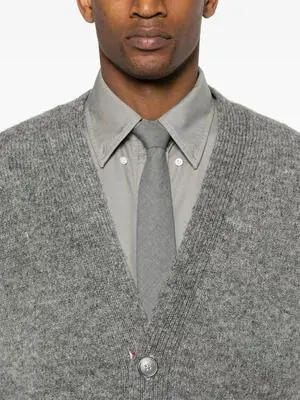 Thom Browne 4-bar Mélange Wool Cardigan