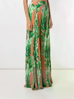 AMIR SLAMA Printed Wide-leg Trousers