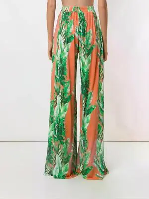 AMIR SLAMA Printed Wide-leg Trousers