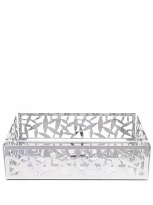 ALESSI Lattice-detail Tray - Silver