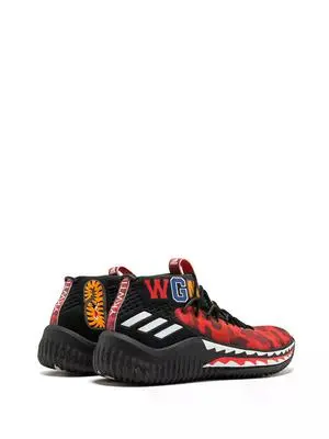 Adidas X Bape Dame4 Shark Abc Camo Sneakers