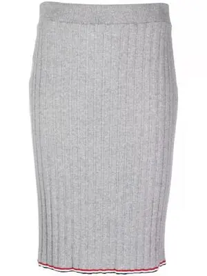Thom Browne Ribbed-knit Cashmere Pencil Skirt