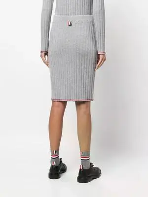 Thom Browne Ribbed-knit Cashmere Pencil Skirt