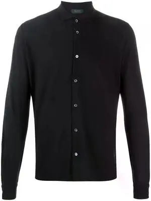 ZANONE Regular-fit Cotton Shirt - Black