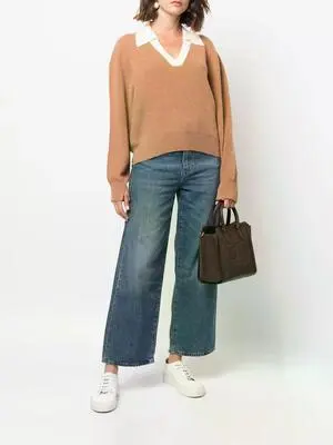 Rag & Bone Collared Cashmere Jumper - Brown