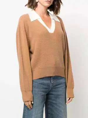 Rag & Bone Collared Cashmere Jumper - Brown